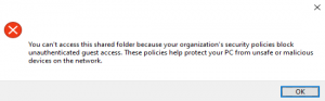 How to Fix the "Unauthenticated Guest Access" Issue in Shared Folders ...